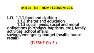 HOME ECONOMICS 6.pptx............................ | PPTX