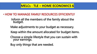 HOME ECONOMICS 6.pptx............................ | PPTX