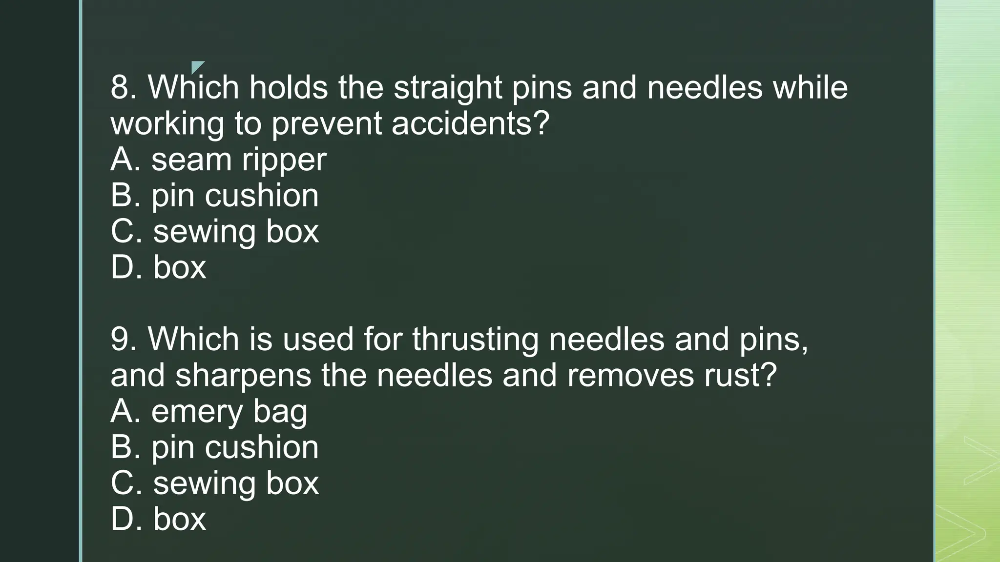 Identifying and Classifying Sewing Tools and Materials | PPT