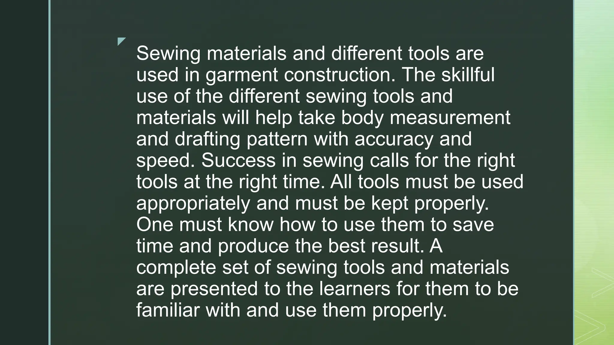 Identifying and Classifying Sewing Tools and Materials | PPT