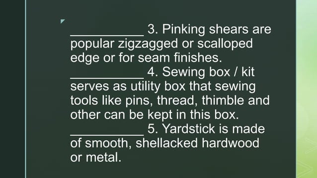 Identifying and Classifying Sewing Tools and Materials | PPT