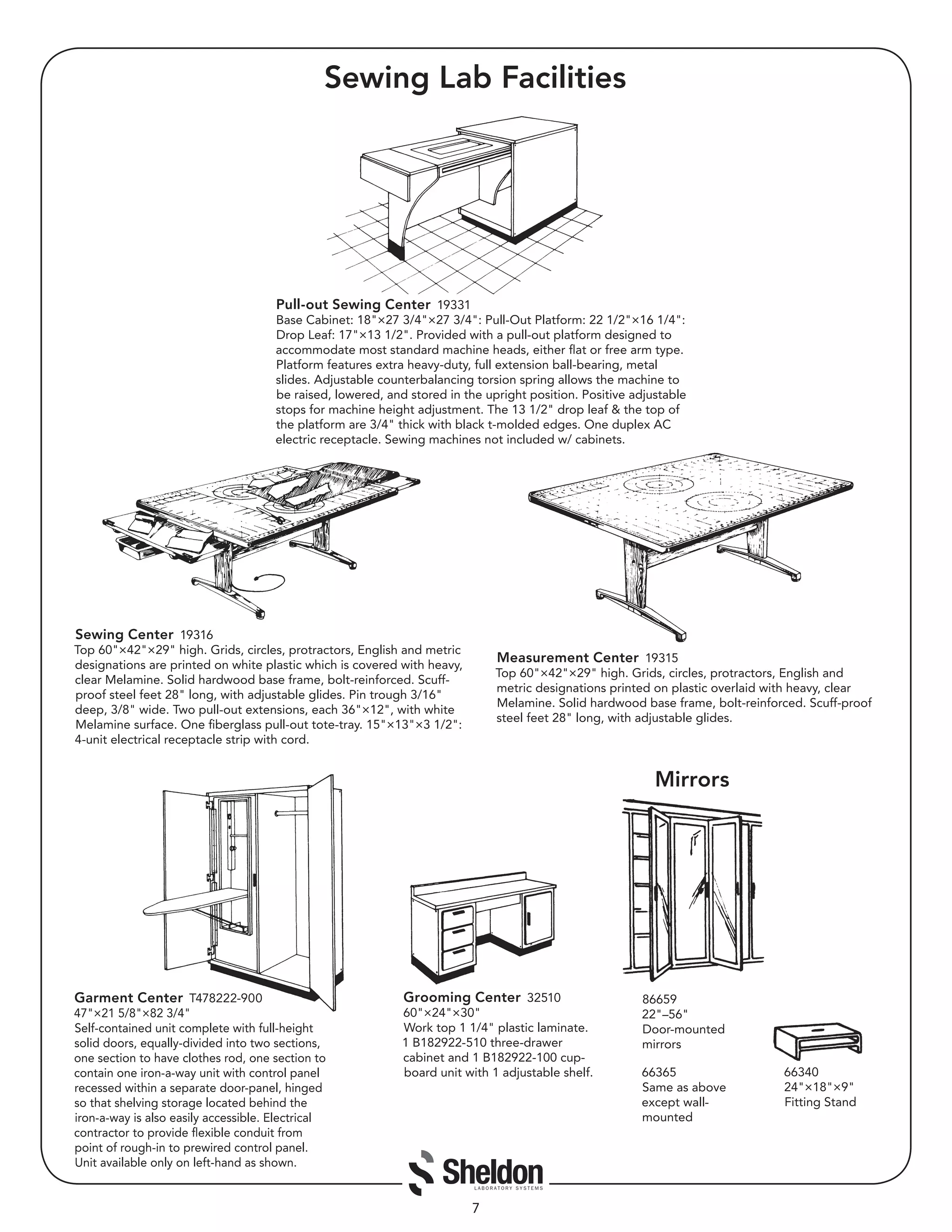 Home Economics Furniture Catalog From Sheldon Laboratory Systems | PDF