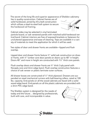 Home Economics Furniture Catalog From Sheldon Laboratory Systems | PDF