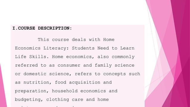 Home Economics PPT.pptx | Homeschooling | Education