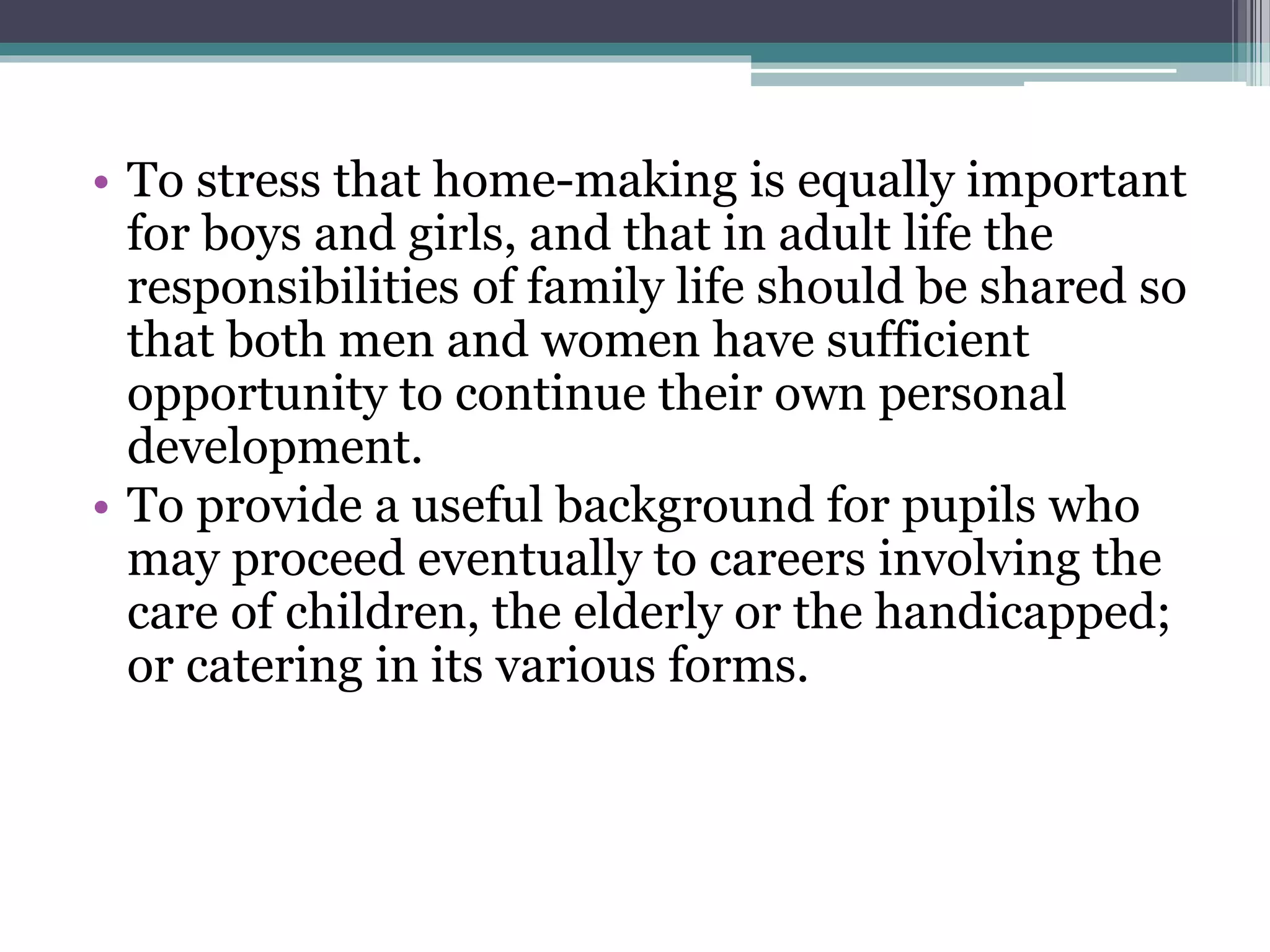 Home economics presentation | PPTX