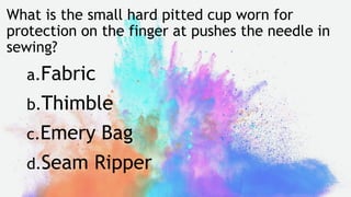 HOME ECONOMICS SEWING TOOLS for GRADE 6.pptx