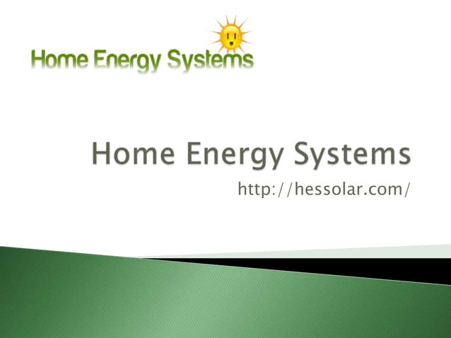 Home energy systems | PPT
