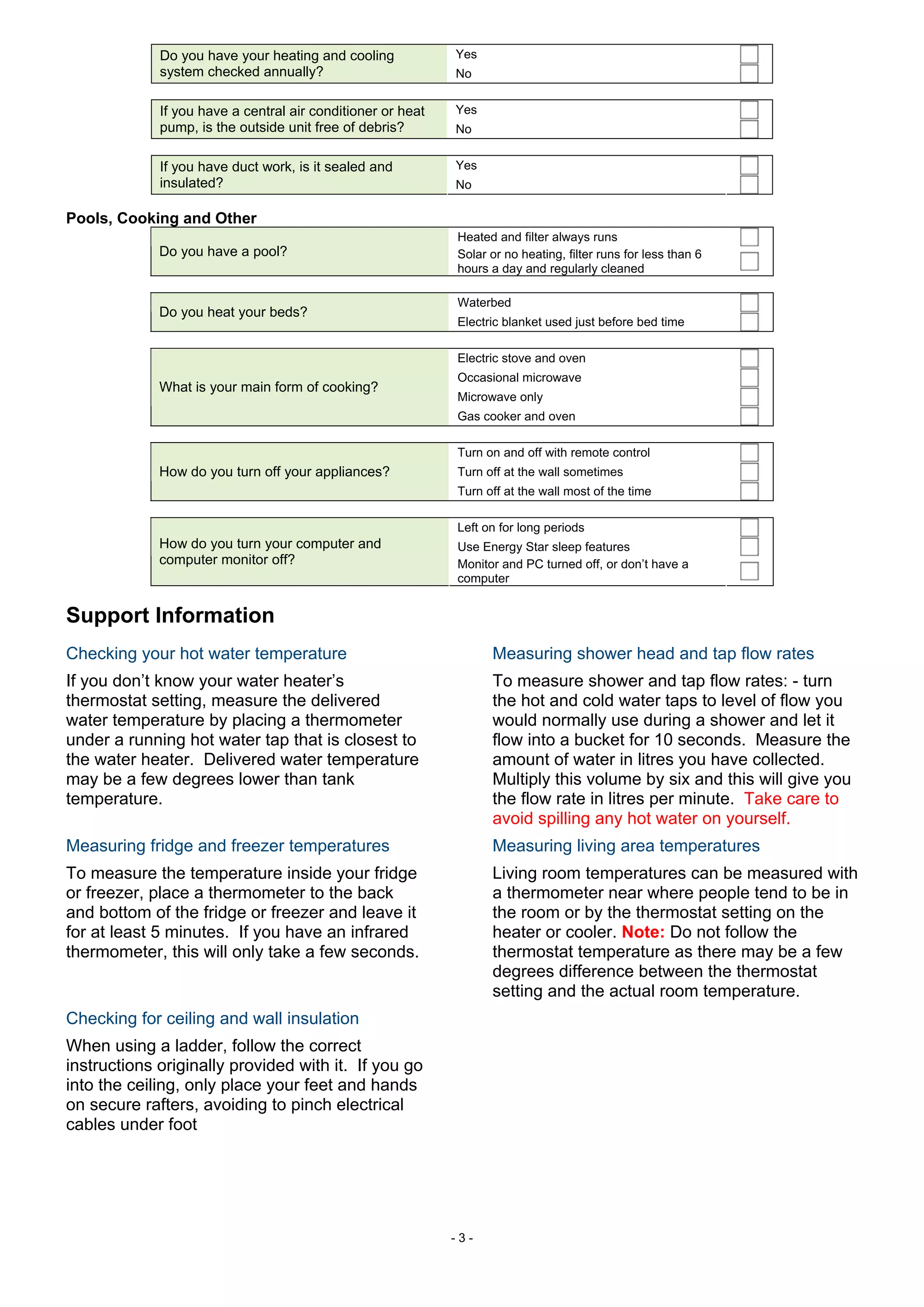 Home energy worksheet | PDF