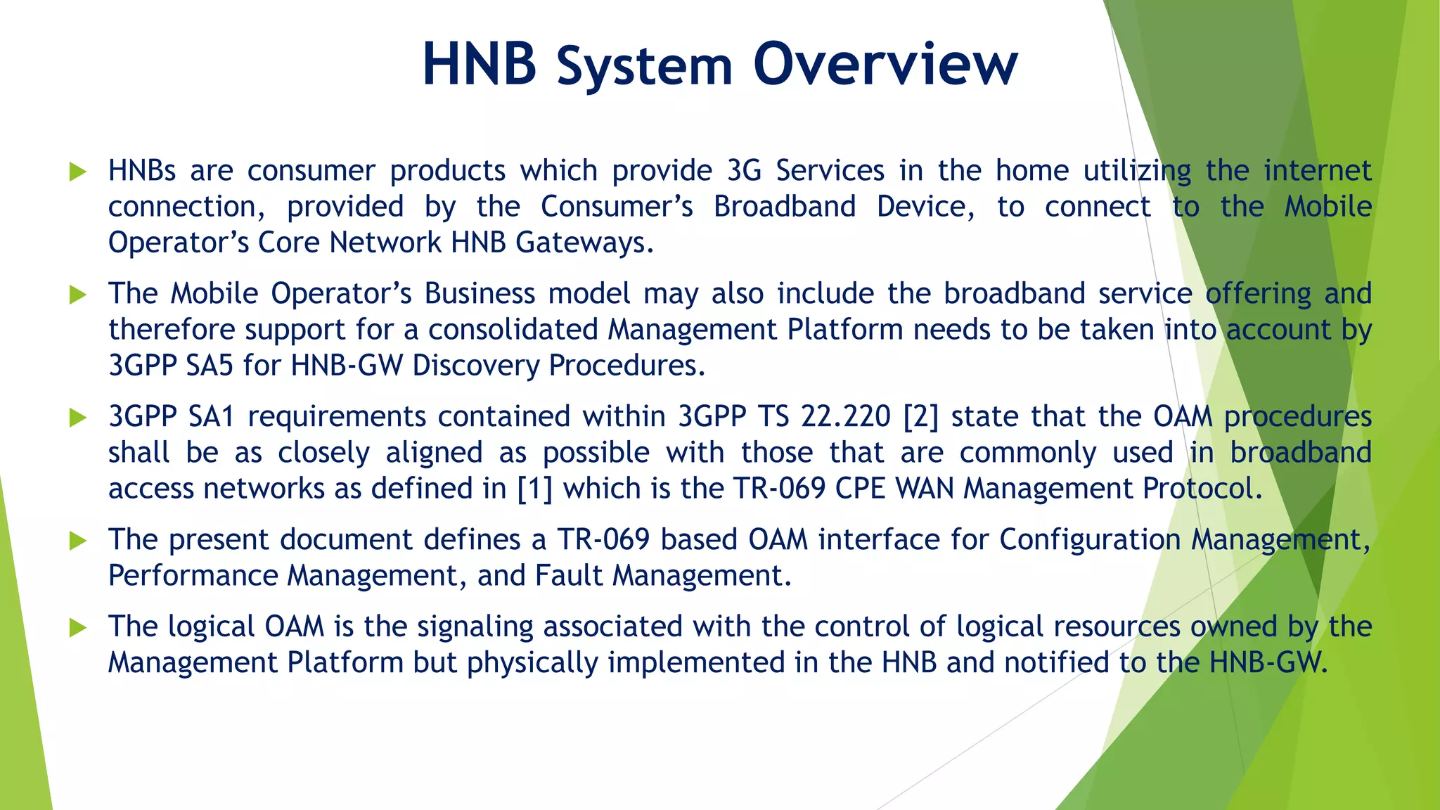 Home enodeb with tr069 | PPTX