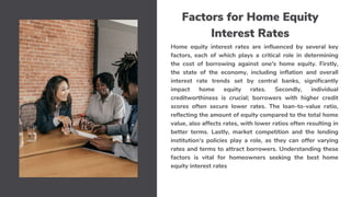 Understanding Home Equity Interest Rates, Factors & its key Elements. | PPT