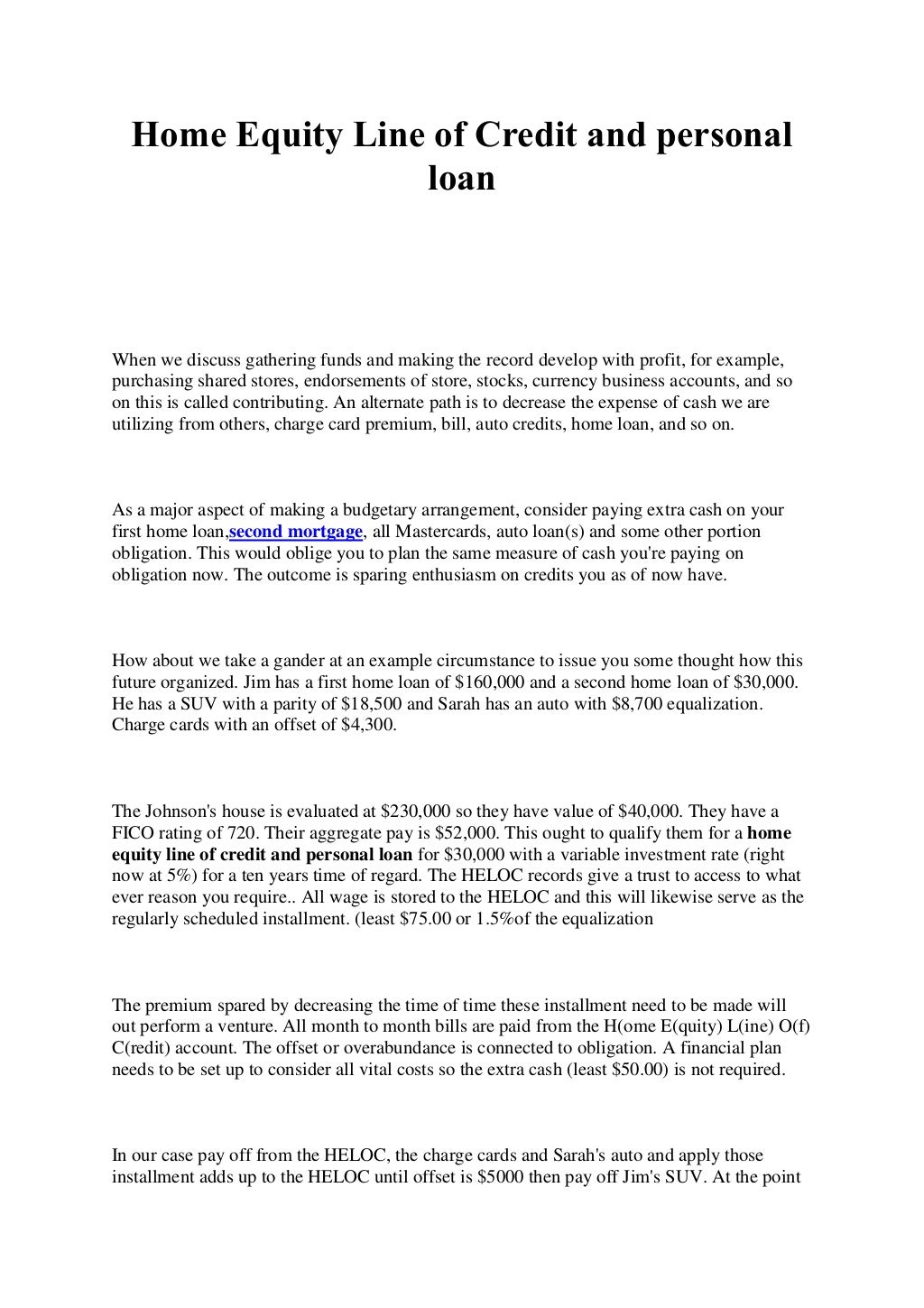 Home Equity Line Of Credit And Personal Loan home-equity-line-of-credit-and-personal-loan