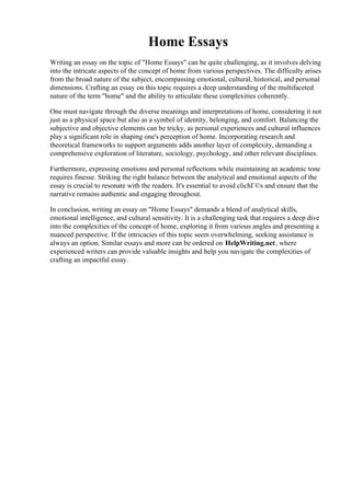 Home Essays | PDF