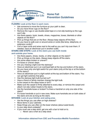 Home fall prevention | PDF | Bath and Shower | Personal Care