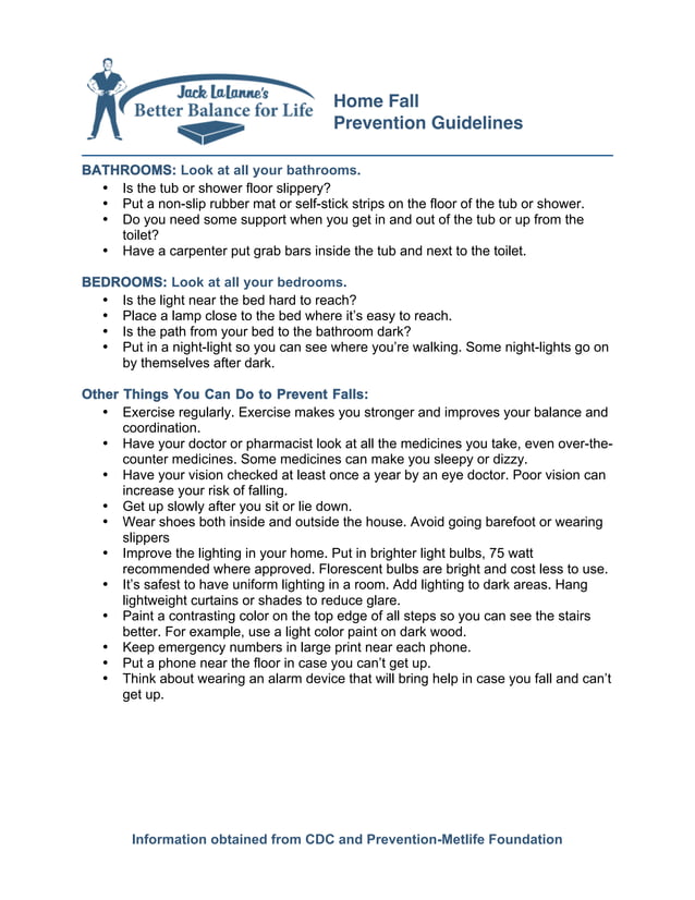 Home fall prevention | PDF | Bath and Shower | Personal Care