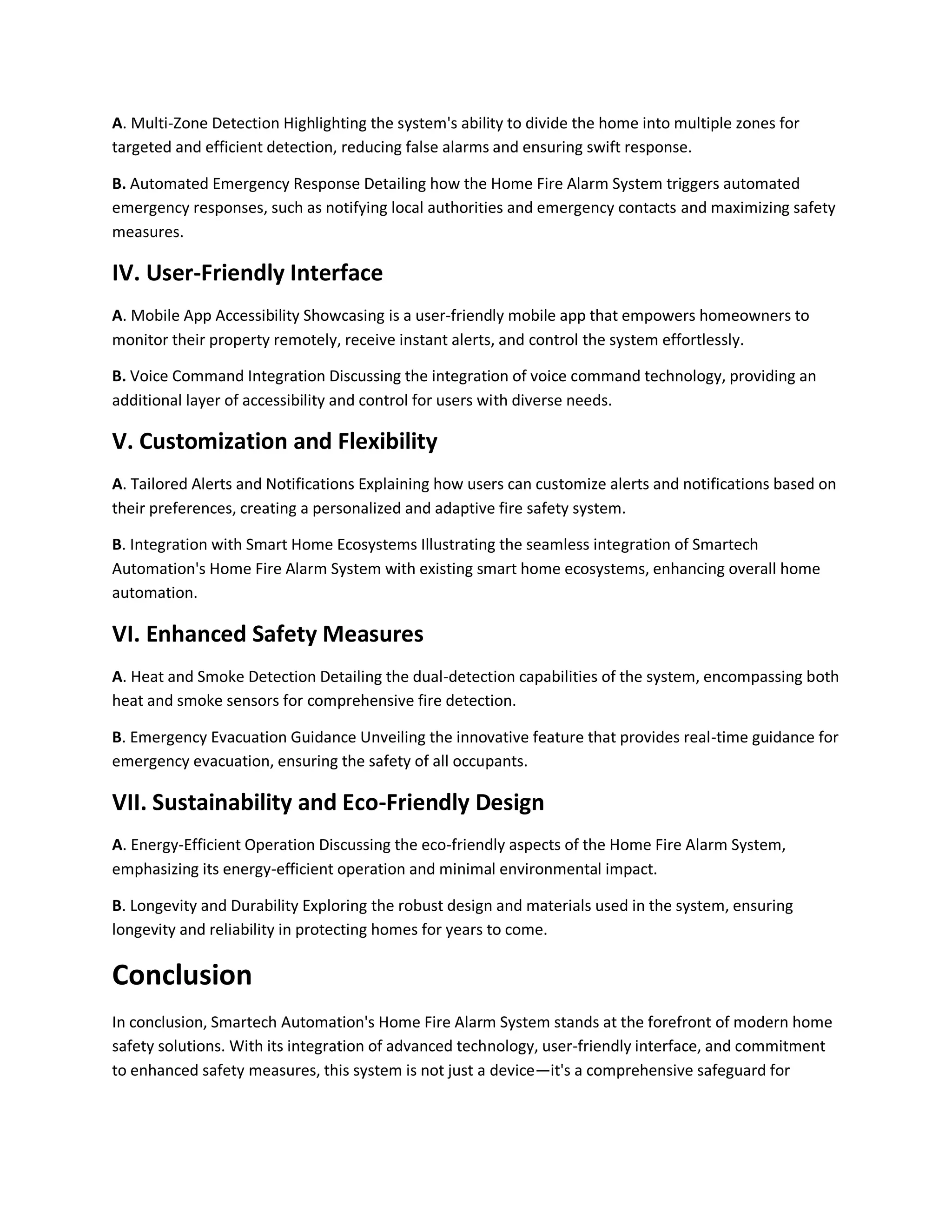 Smartech Automation's Advanced Home Fire Alarm System | PDF