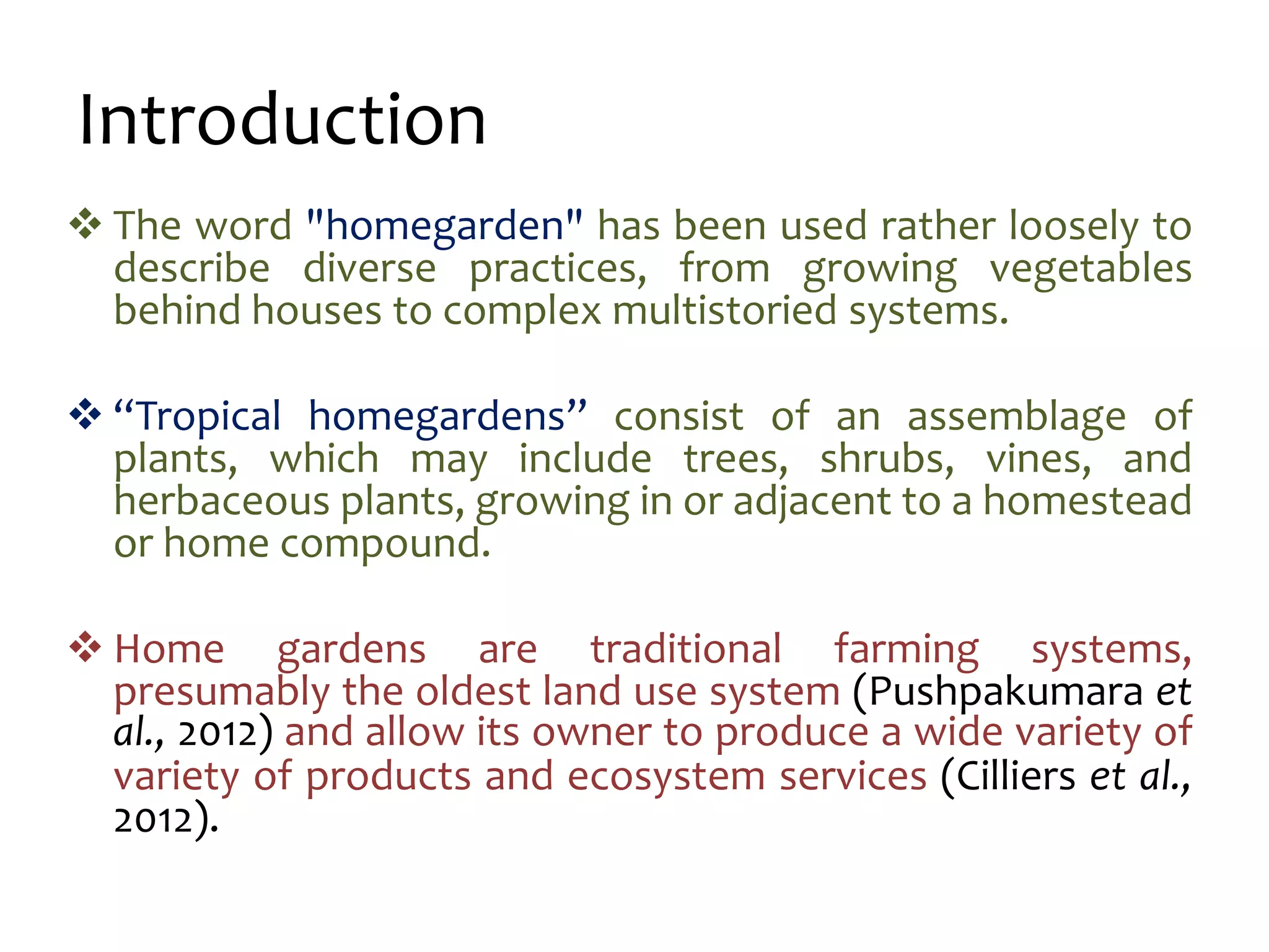 Home gardens | PPTX