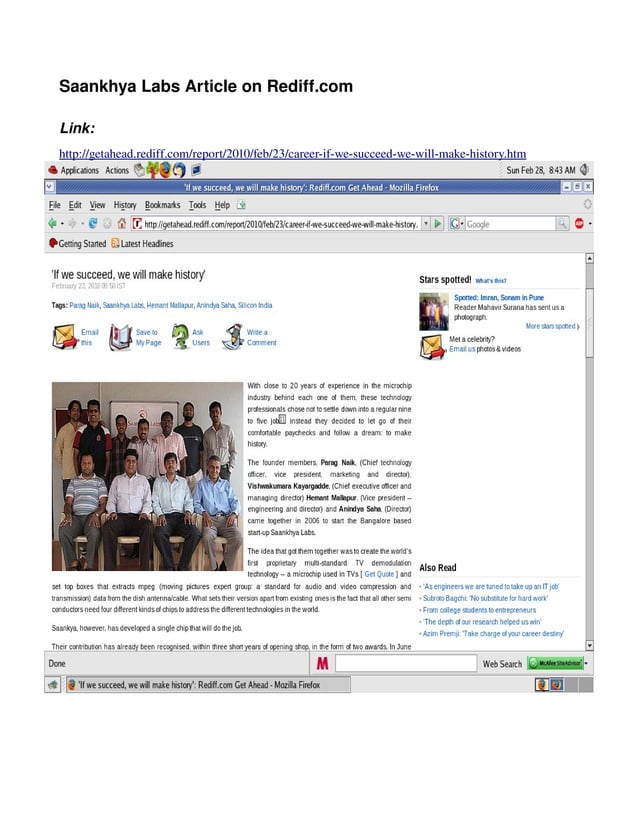 Saankhya Labs On News | PDF