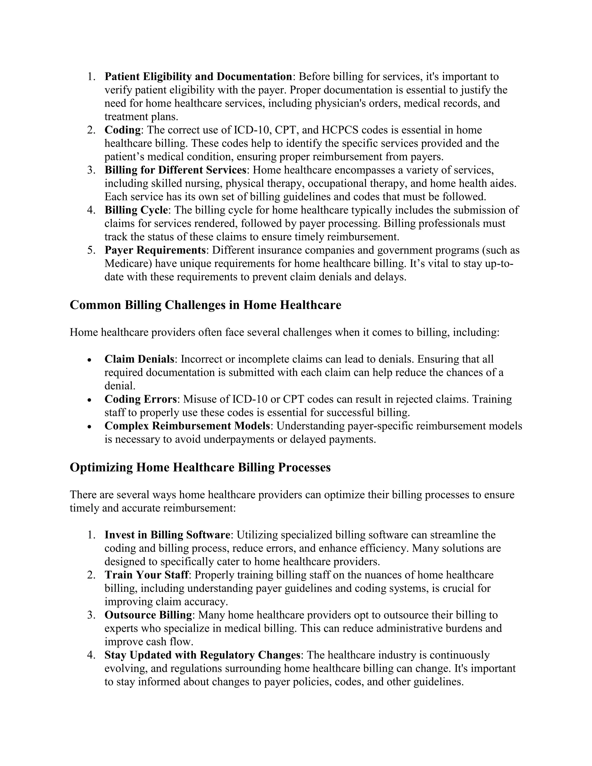 Home Healthcare Billing: A Comprehensive Guide | PDF