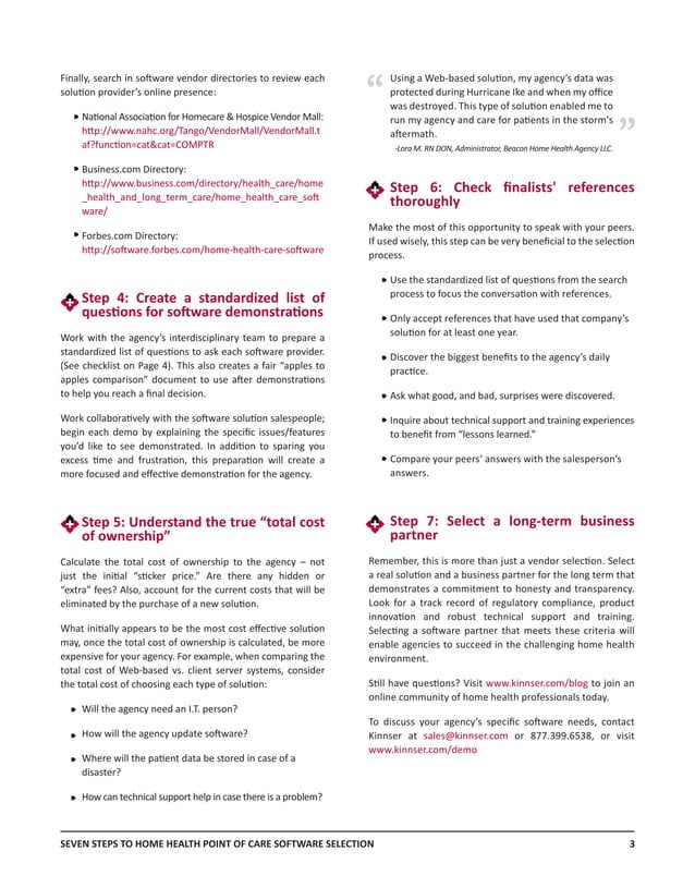 Home health software selection guide 2010 | PDF