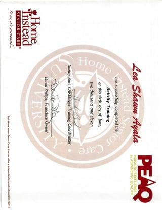 Home instead certifications | PDF