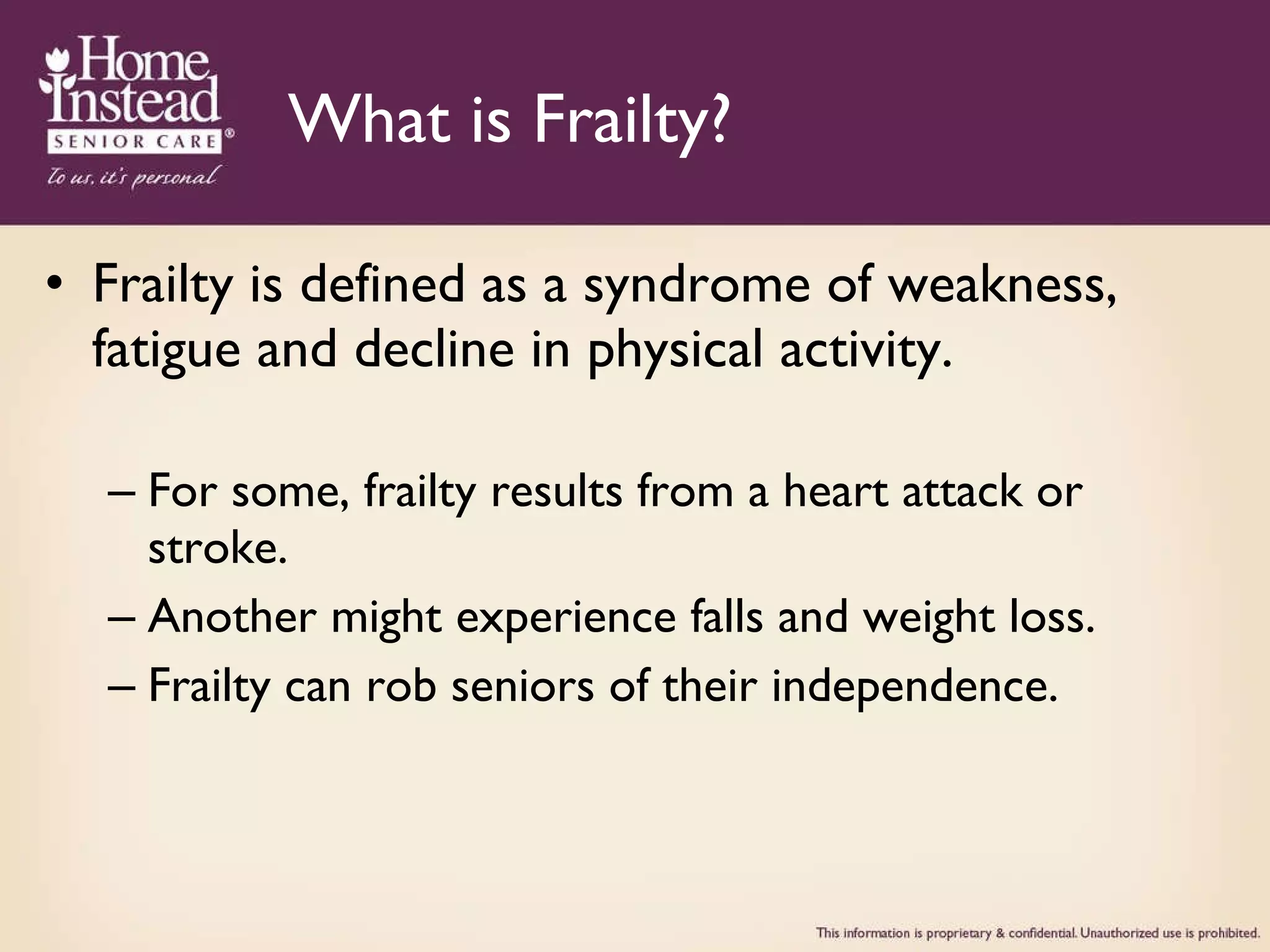 Fear of Frailty | PPT