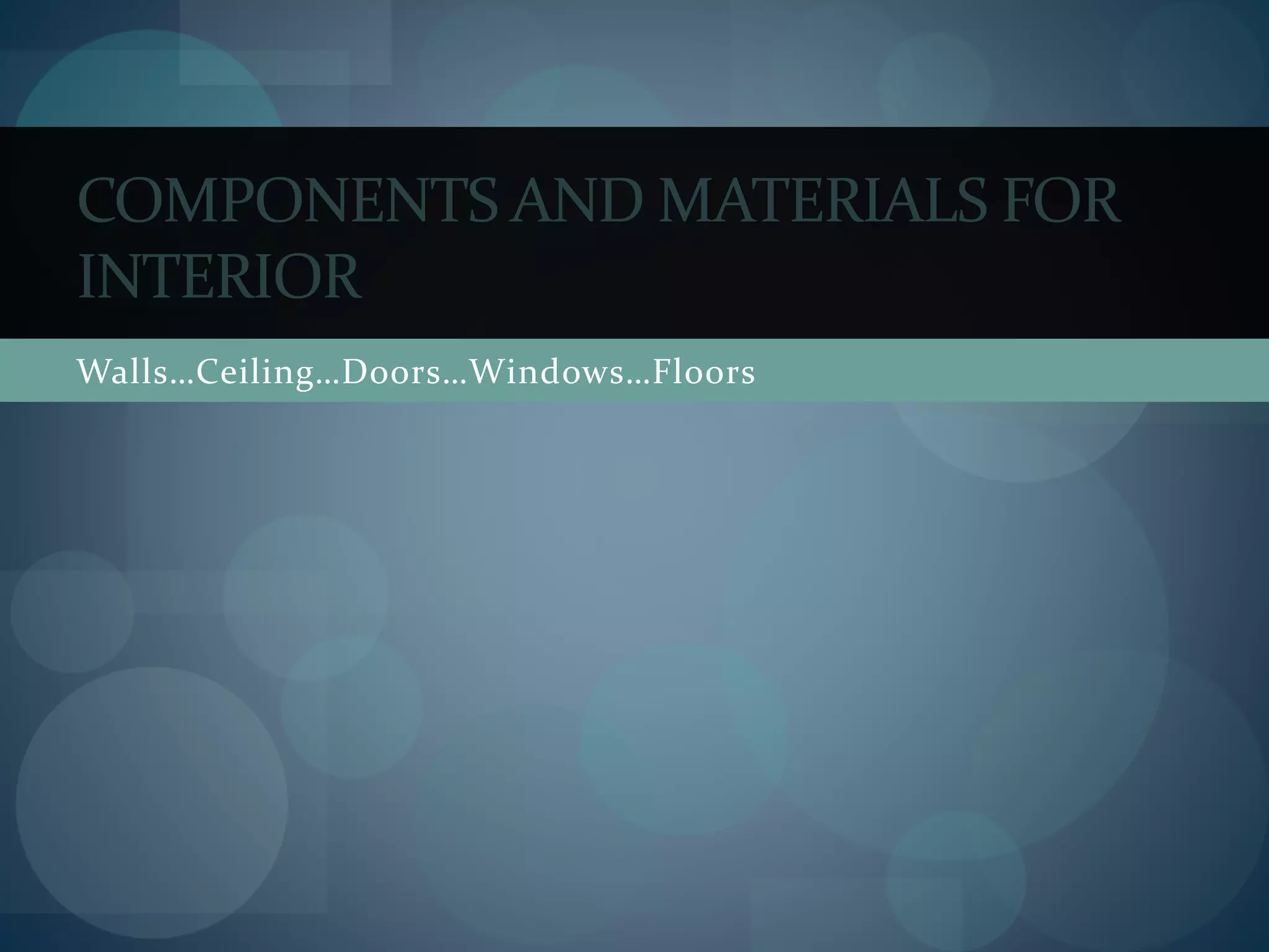 Home Interior Components - Doors/Windows/Wardrobes | PPTX | Interior ...