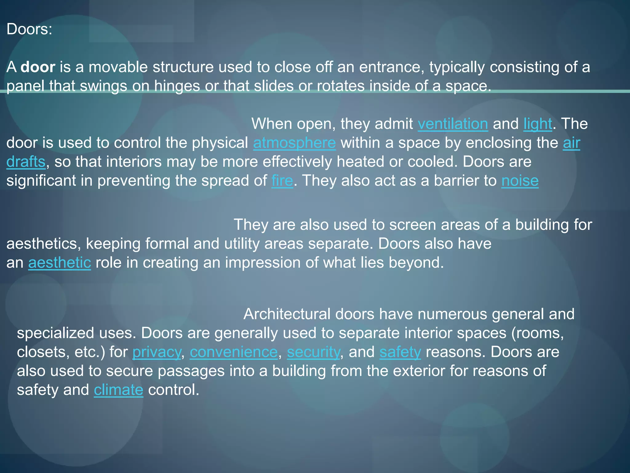 Home Interior Components - Doors/Windows/Wardrobes | PPTX | Interior Decorating | Home & Garden