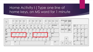 HOME KEYS for touch typing in keyboarding.pptx
