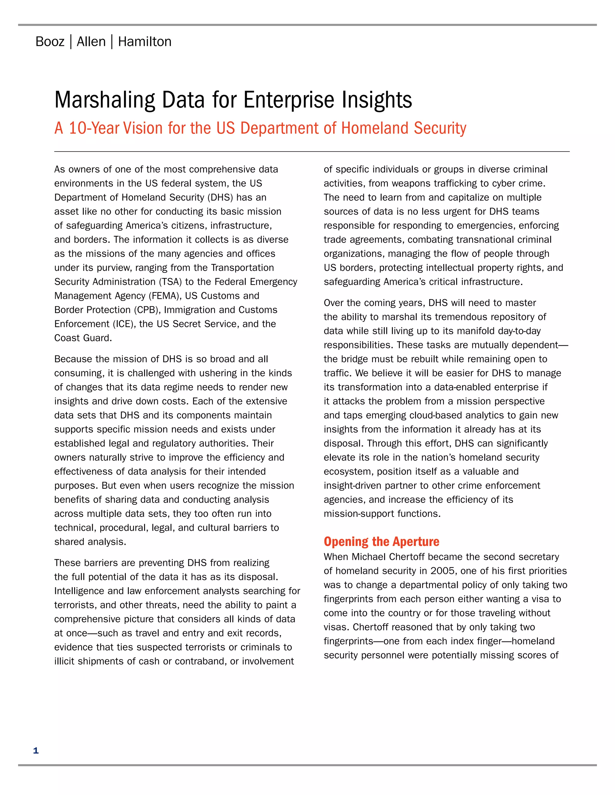 Marshaling Data for Enterprise Insights | PDF