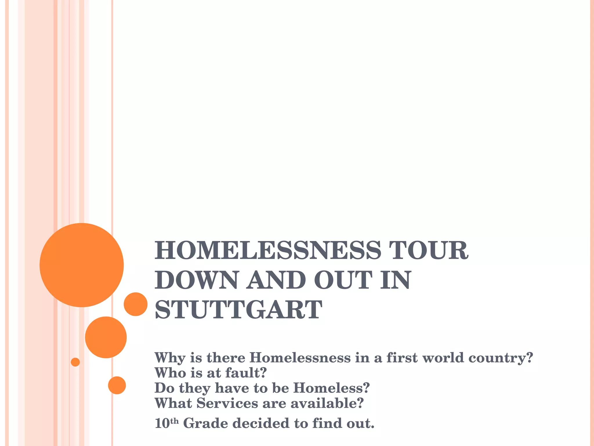 Homeless Tour in Stuttgart | PPT