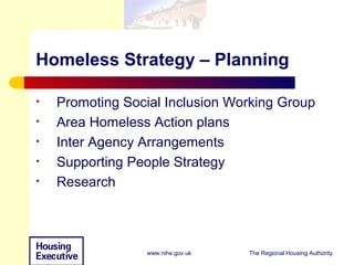 "Housing strategies as a solution to homelessness" | PPT | Government ...