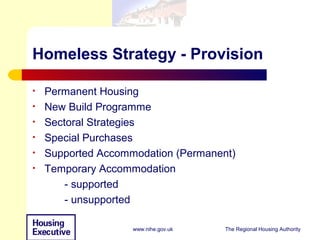 "Housing strategies as a solution to homelessness" | PPT