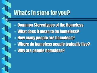 Homeless Presentation | PPT