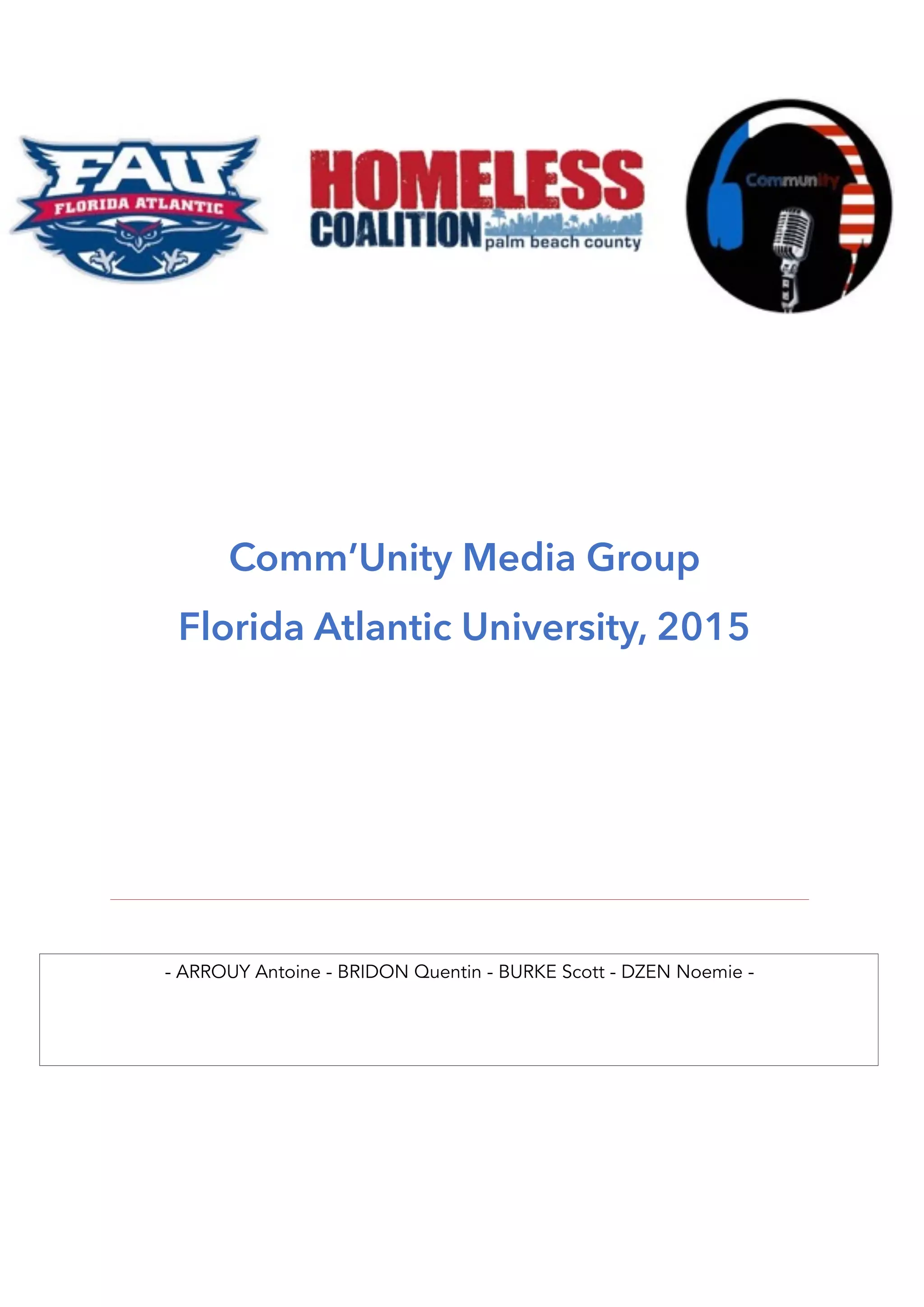 Homeless Coalition Communication Plan Antoine Arrouy | PDF