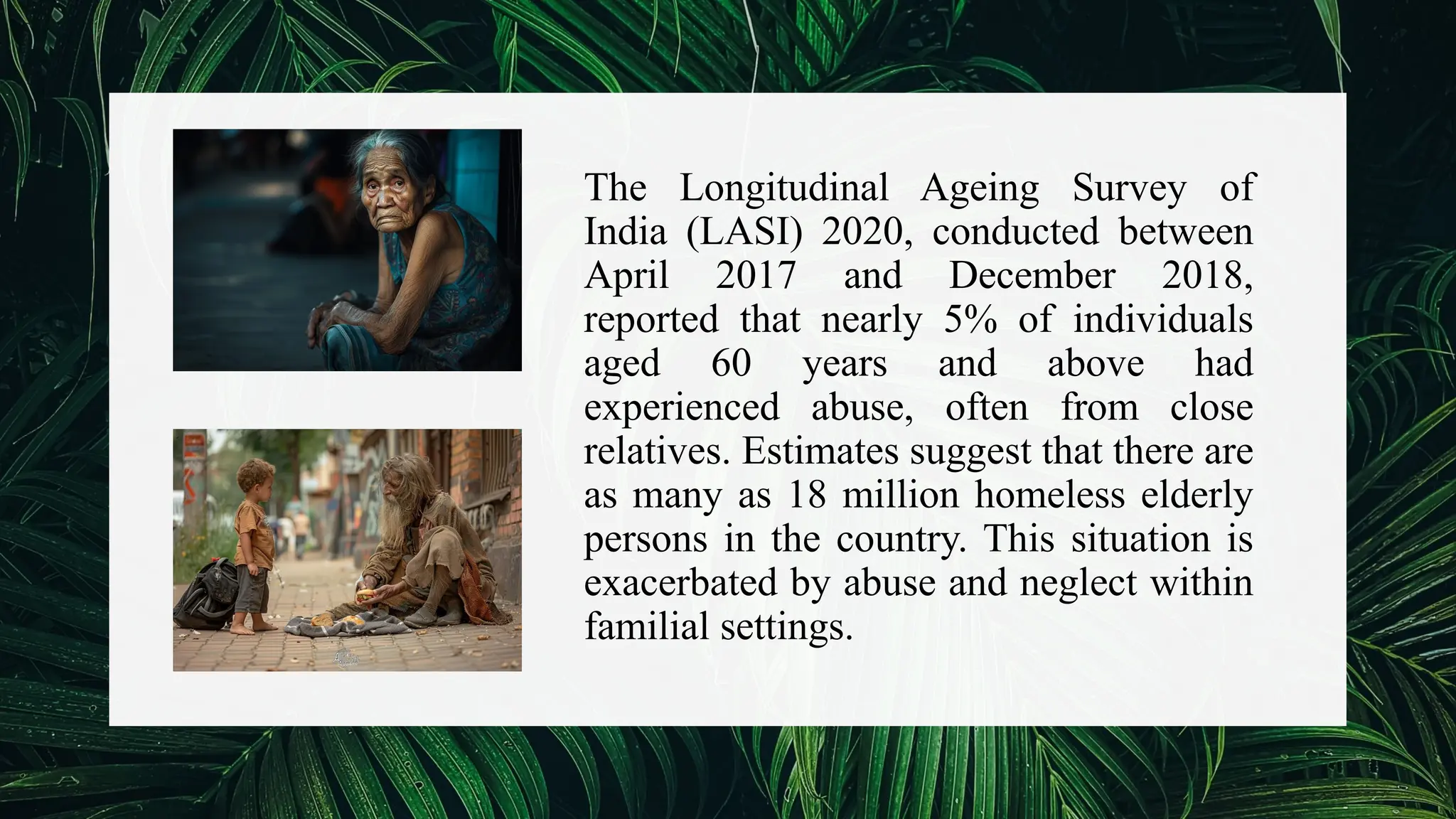 Homeless Elders and Programs & Services in India | PPTX