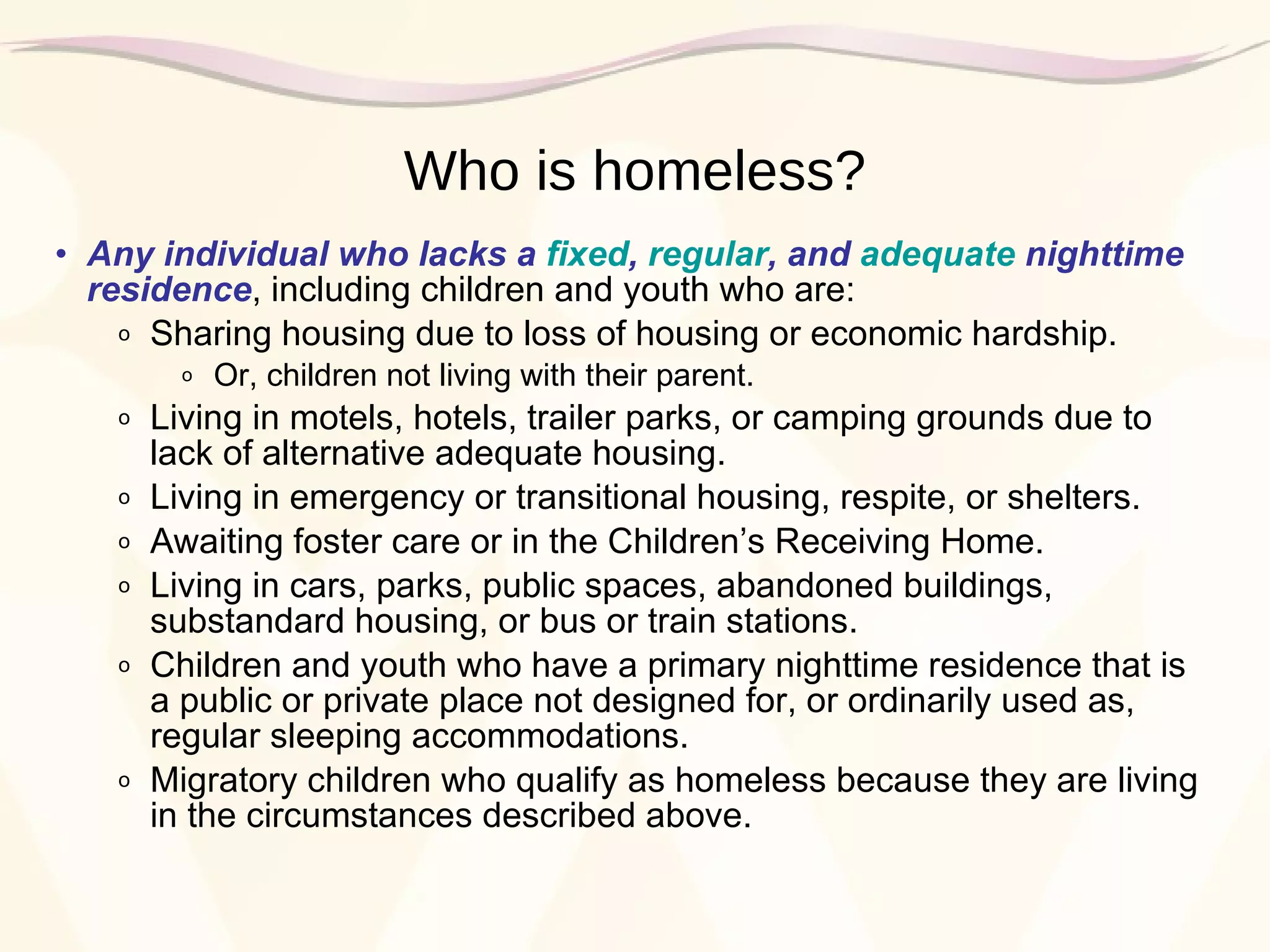 Homeless Information Presentation | PPT