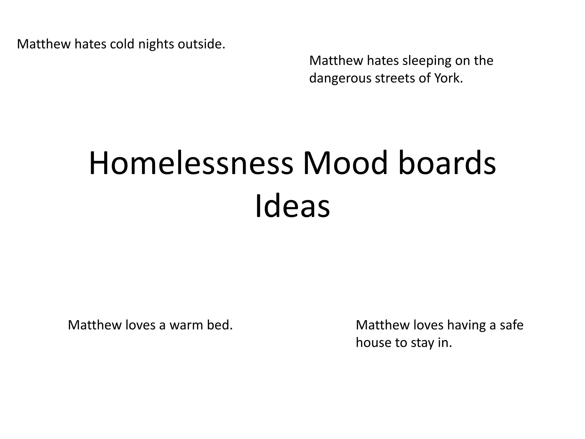 Homeless moodboard | PPTX