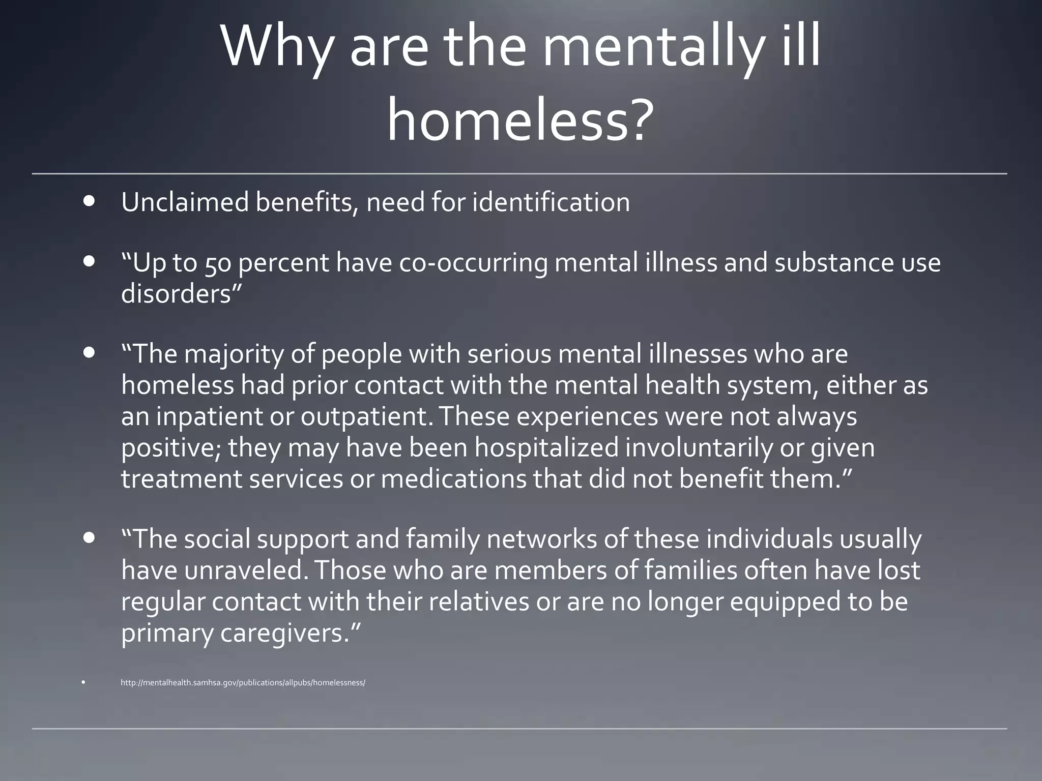 Homelessness and Mental Illness | PPTX