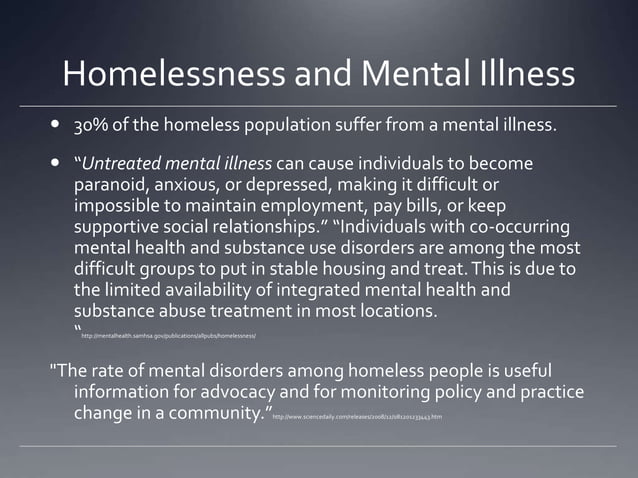 Homelessness and Mental Illness | PPTX