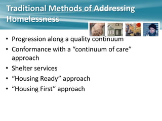 Homelessness and "Housing First" Cost-Benefit Presentation | PPT