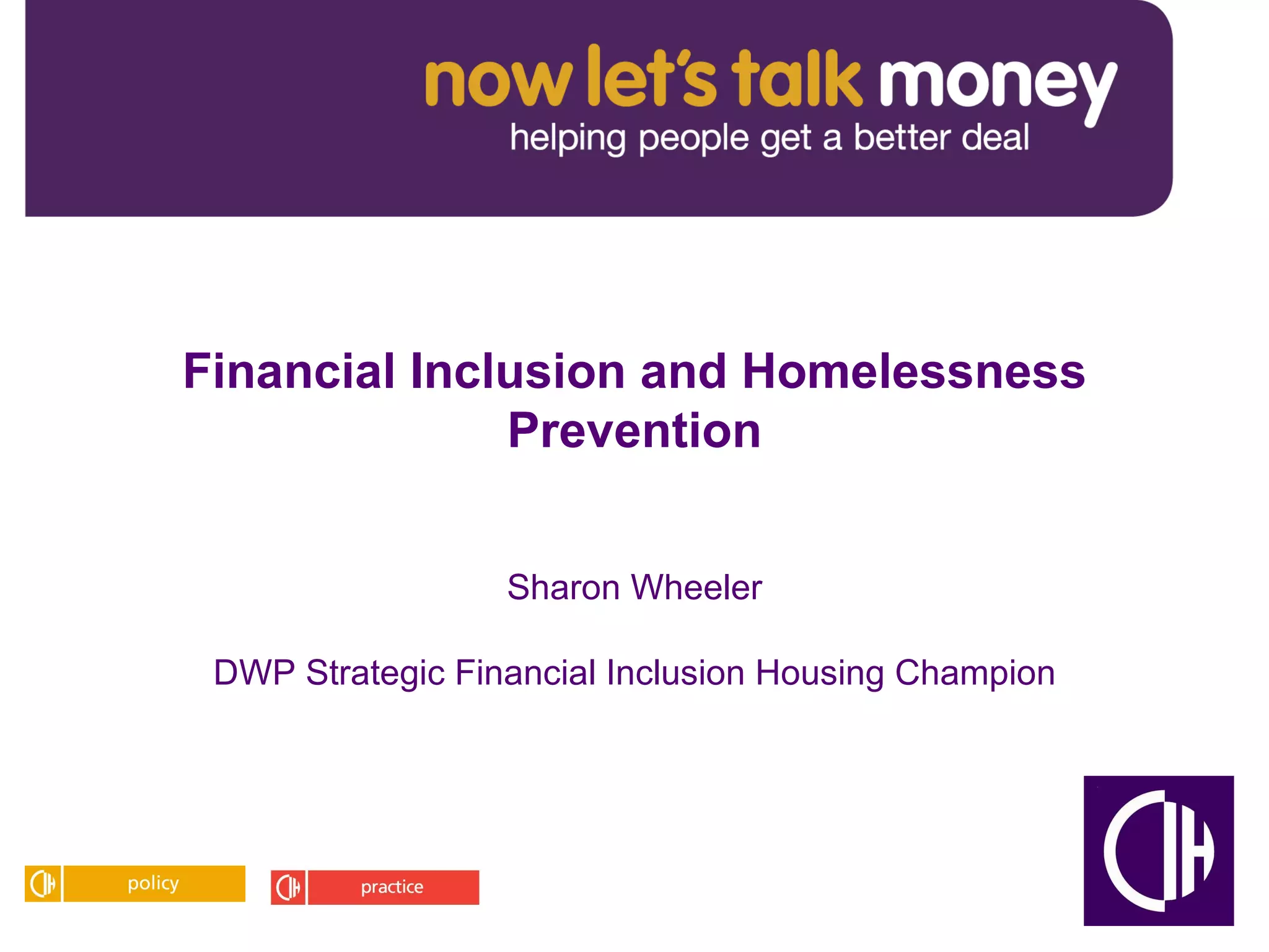 Financial Inclusion and Homelessness Prevention | PPT | Government ...