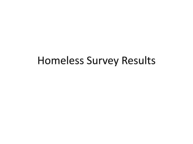 Homeless Survey Results | PPTX