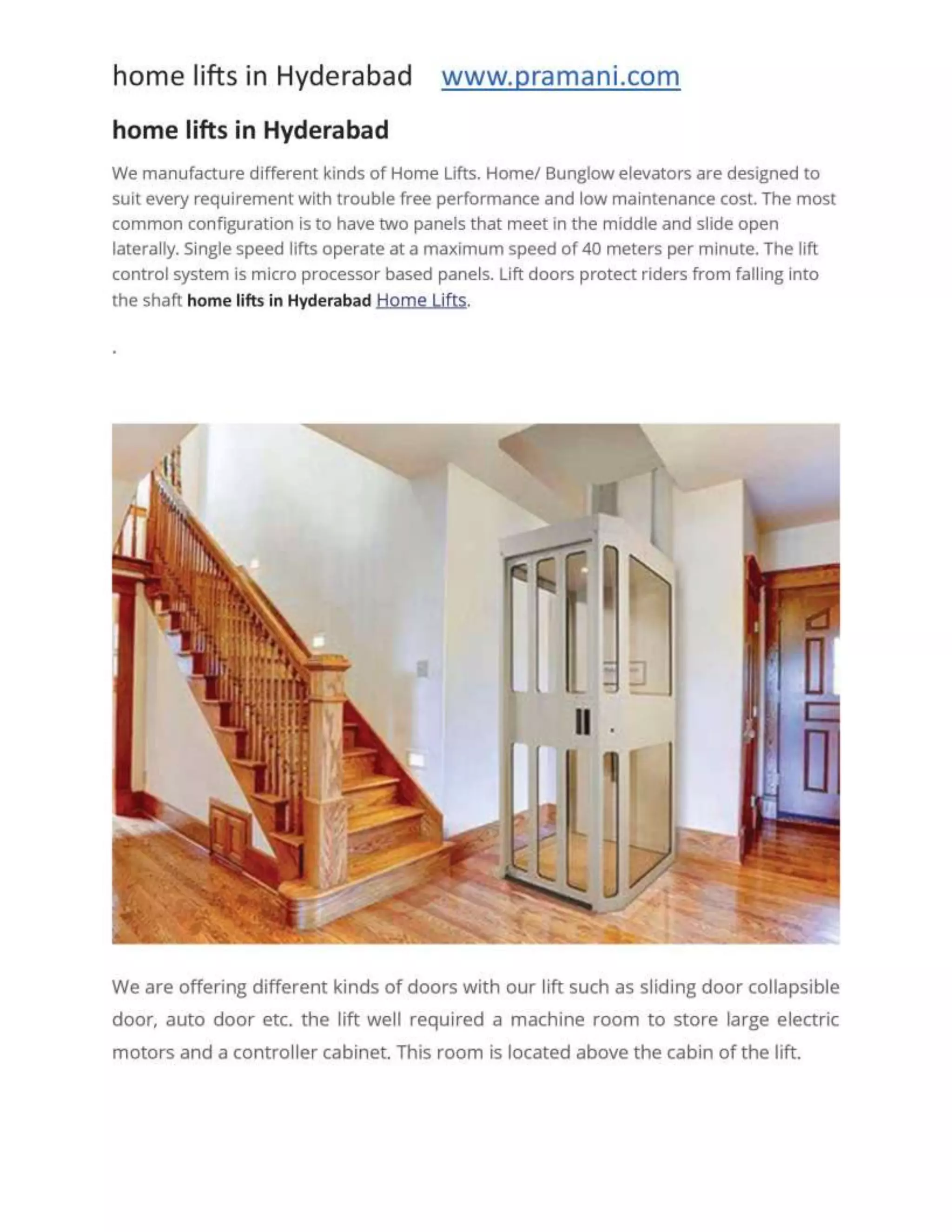 home lifts in Hyderabad.ppt