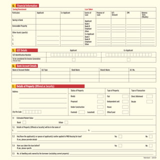 Home Loan Applications Form- PNB Housing | PDF