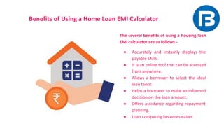 home loan EMI Calculator | PDF