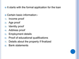 Home Loan Process | PPT