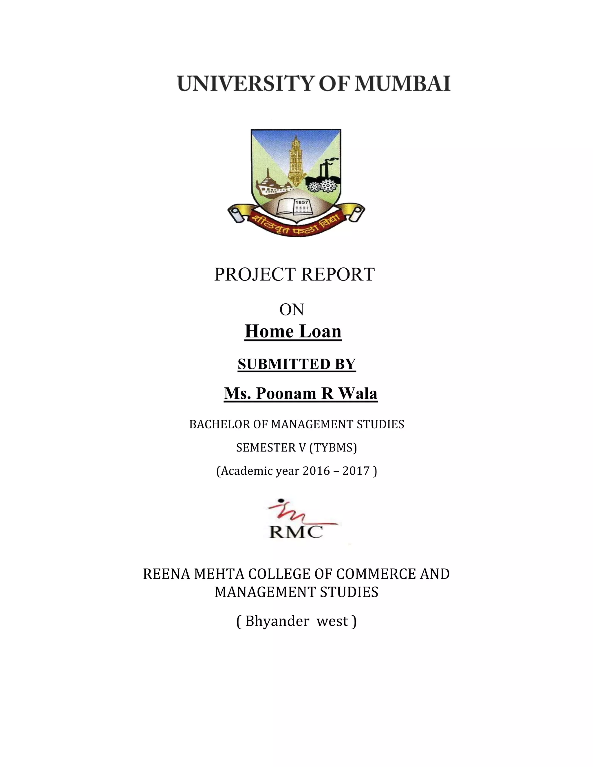 Home Loan Project black book | PDF