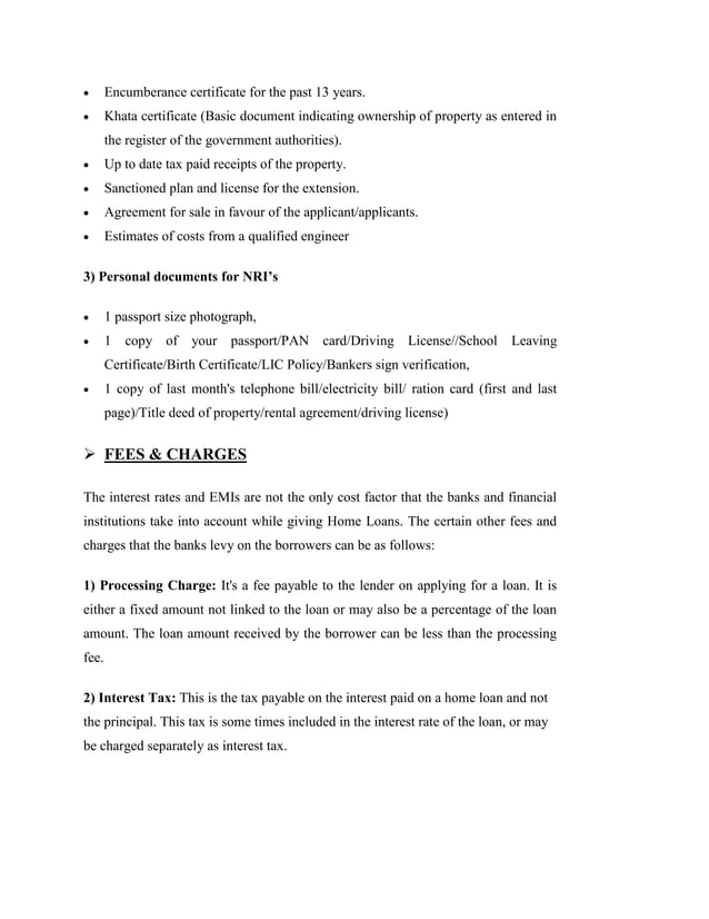 Home Loan Project black book | PDF
