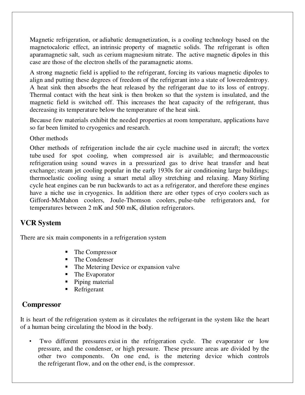 refrigeration and air conditioning