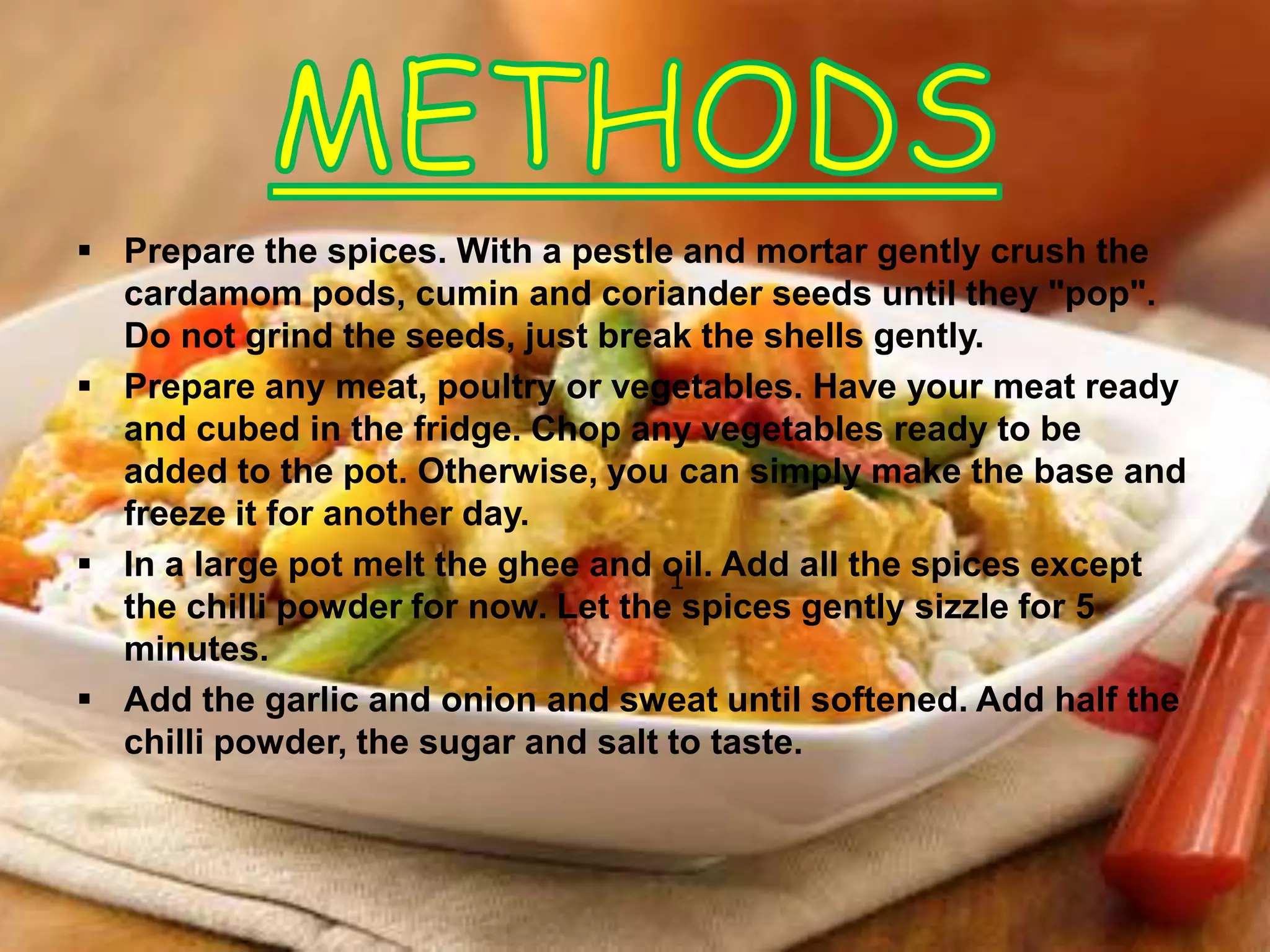 Homemade curry | PPTX